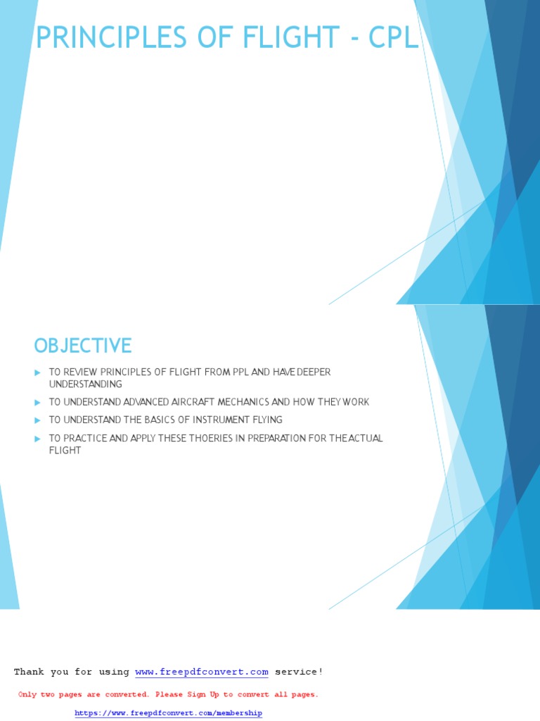 Advanced Flight Principles for CPL | PDF | Flight | Aviation