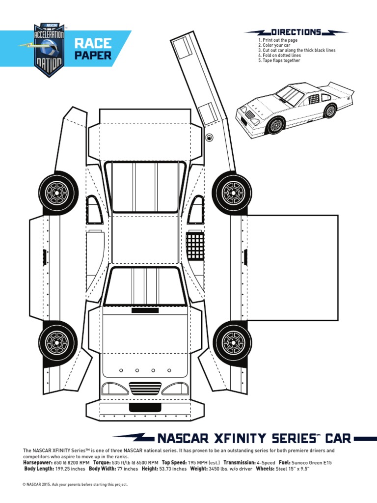 Paper: Nascar Xfinity Series Car | PDF
