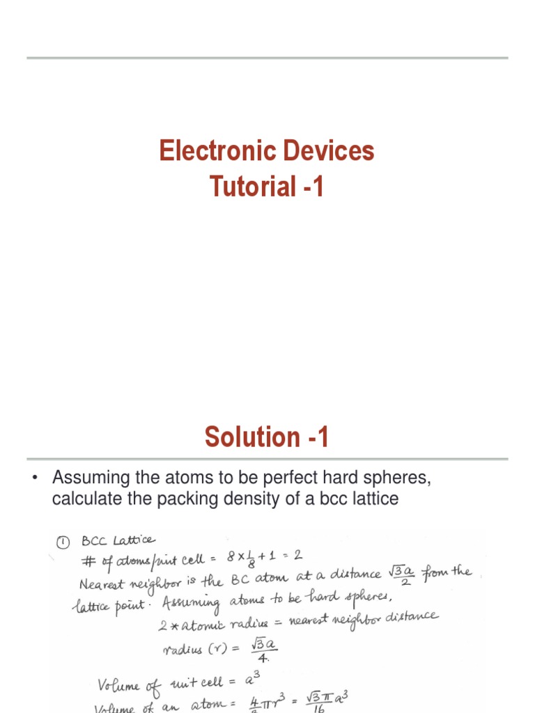 Electronic Devices Notes