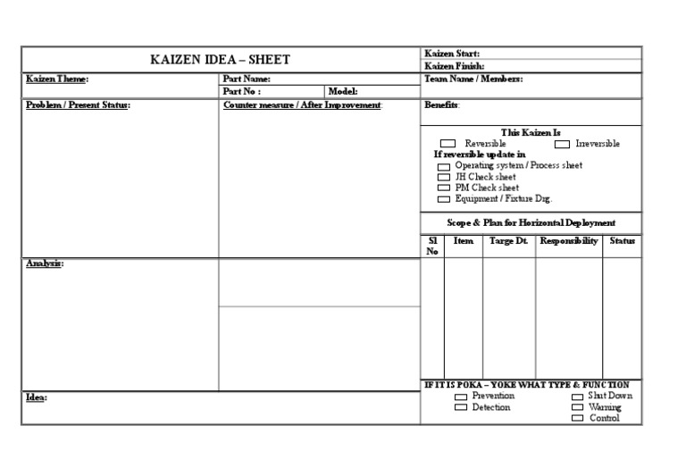 Kaizen Format | PDF