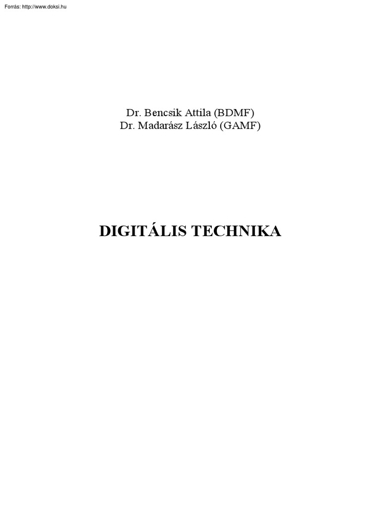 Bencsik-Madarász Digitális Technika | PDF