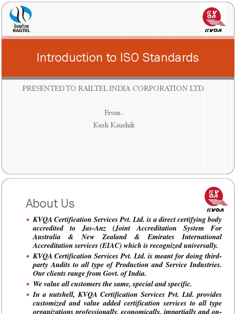 Introduction To ISO Standrds | PDF | Information Security | Iso 9000