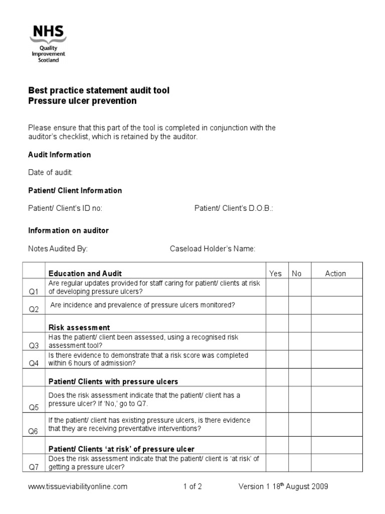 Best Practice Statement Audit | PDF | Audit | Patient