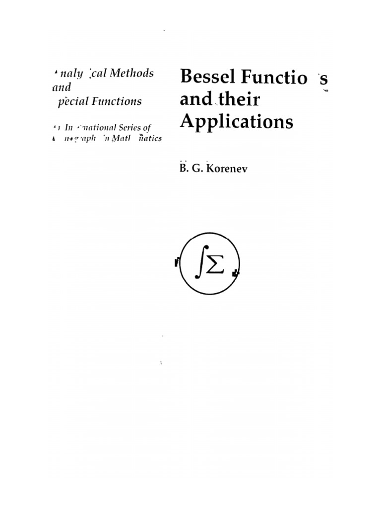 Bessel Functions and Their Application PDF | PDF