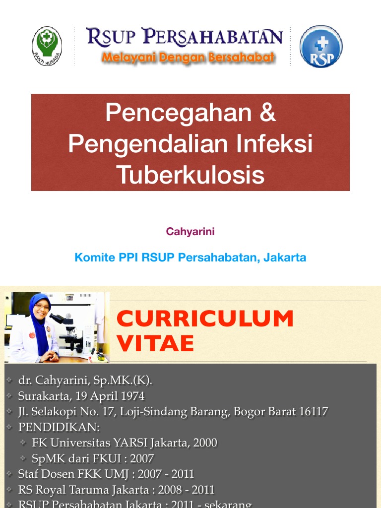 Dr. Cahyarini - Ppi TB RSP Kars | PDF | Chemical Equipment | Tuberculosis