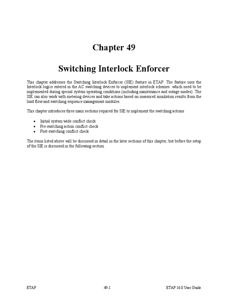 Switching Sequencies in Etap | PDF | Switch | Real Time Computing