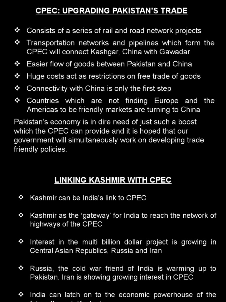 CPEC: Linking Pakistan and China via Trade Routes | PDF | Economies ...