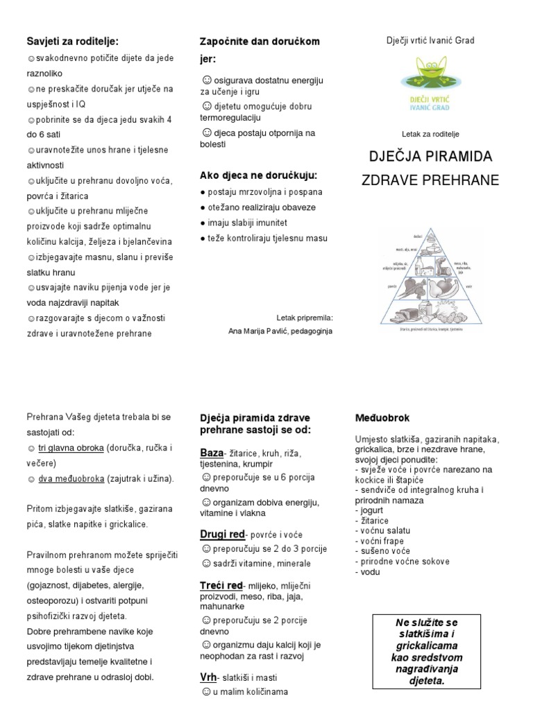 Piramida Zdrave Prehrane | PDF