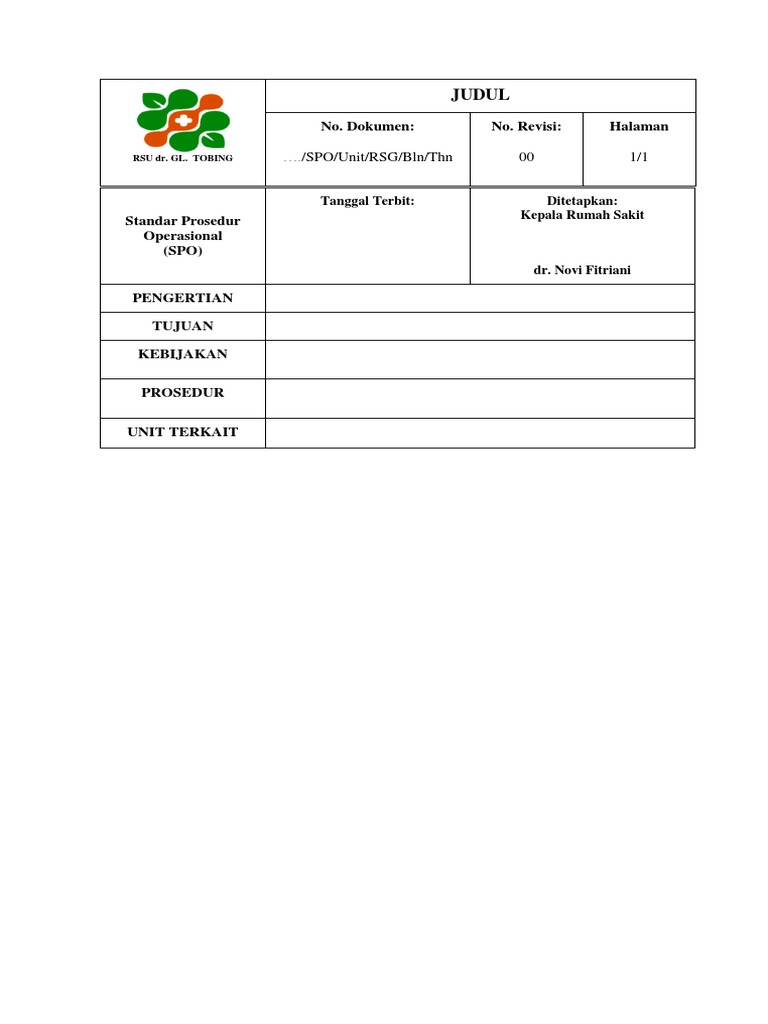 Contoh Format Spo Snars Edisi | PDF
