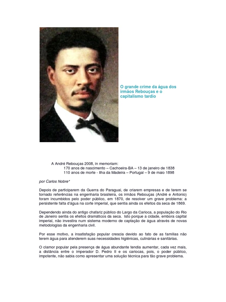 André Rebouças | PDF | Rio de Janeiro | Brasil