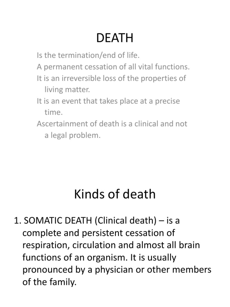 Legal Med - Death | PDF | Death | Stomach
