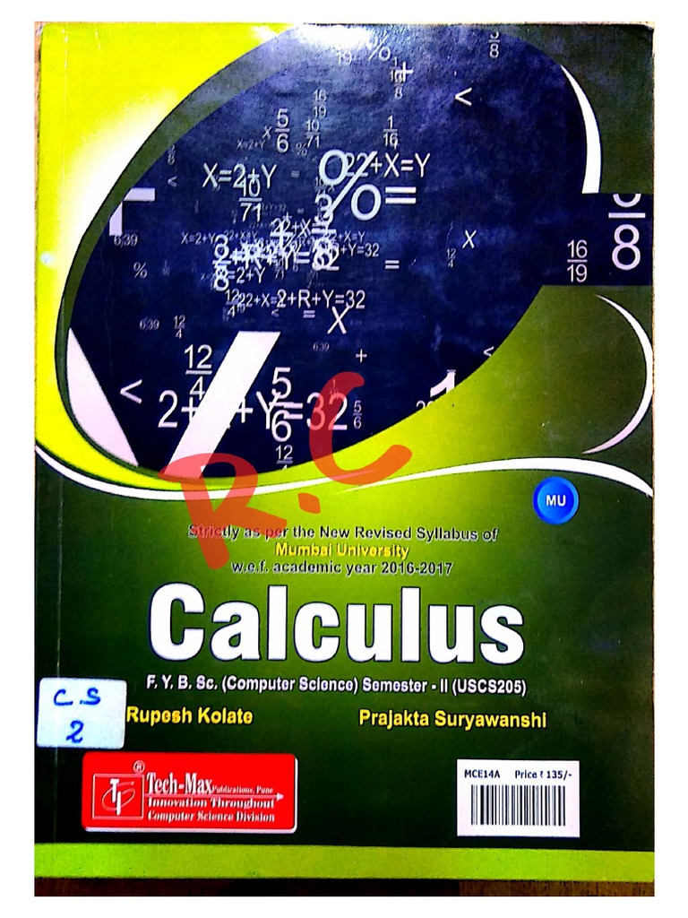 Calculus Techmax FYBSC CS Sem 2 | PDF Calculus Techmax FYBSC CS Sem 2 | PDF