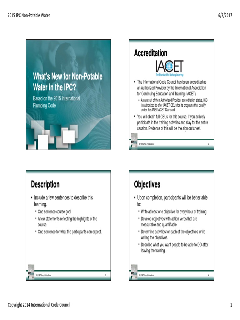 2015 IPC Nonpotable Water Systems | PDF | Reclaimed Water | Sewage ...