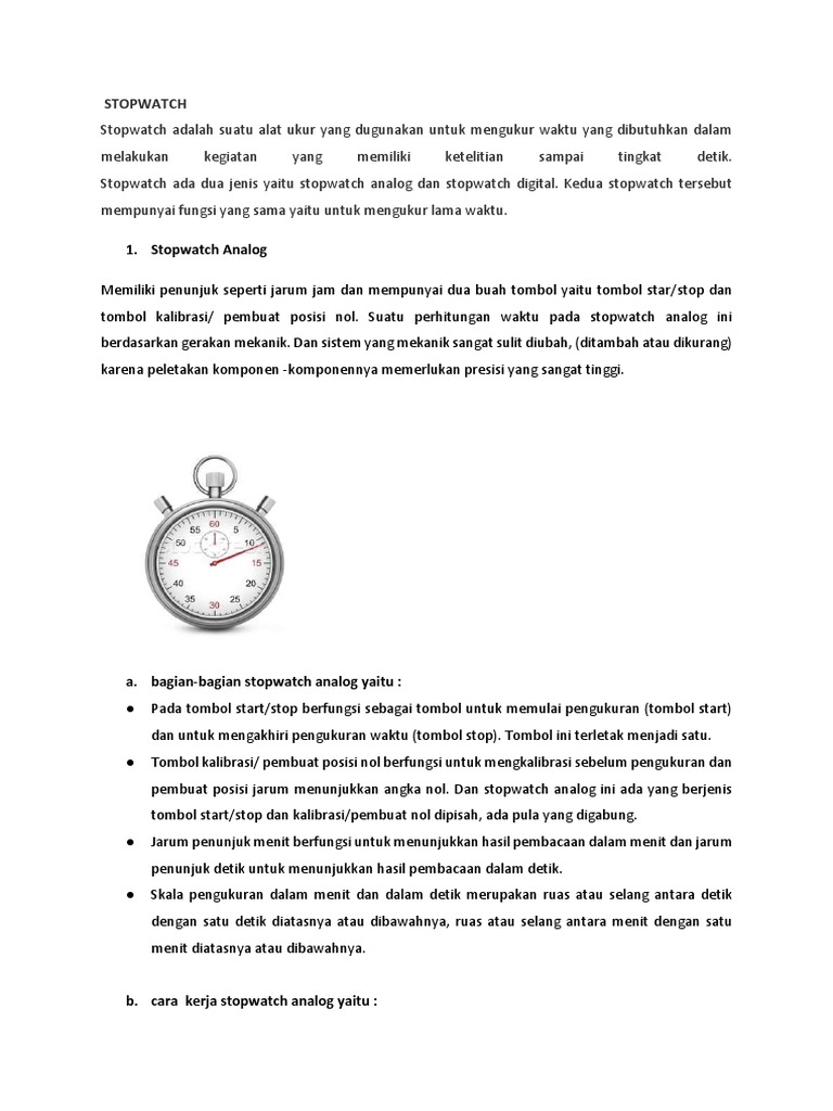 Stopwatch | PDF
