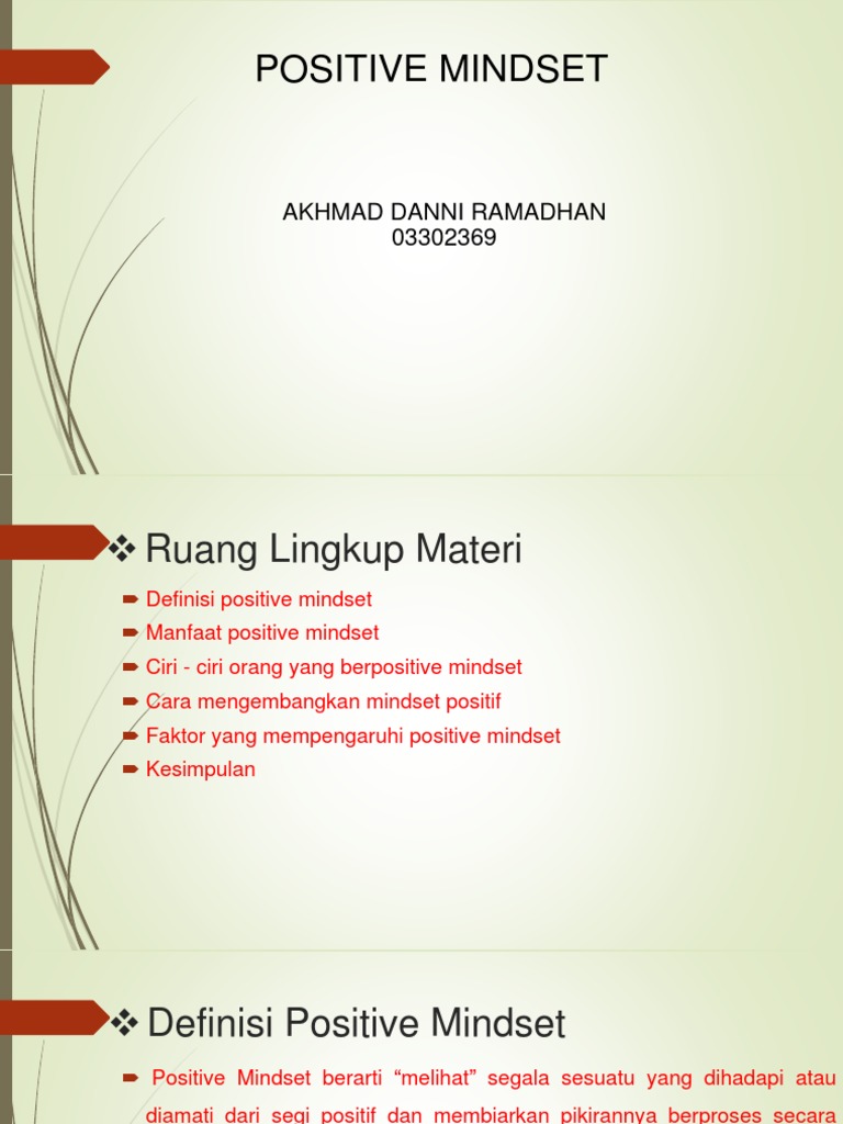 Positive Mindset | PDF