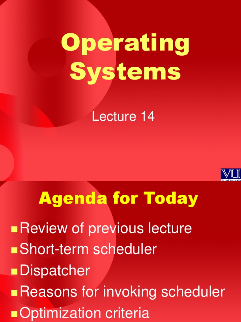 Lec14 CS604 Pps | PDF | Scheduling (Computing) | Thread (Computing)