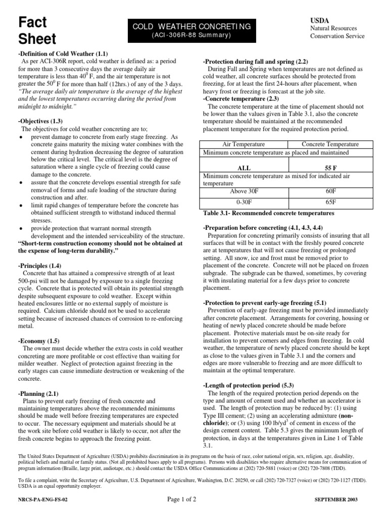 ACI - 306R-88 Cold Weather Concreting | PDF | Thermal Insulation | Concrete