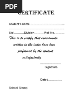 Practical Notebook Certificate Template | PDF