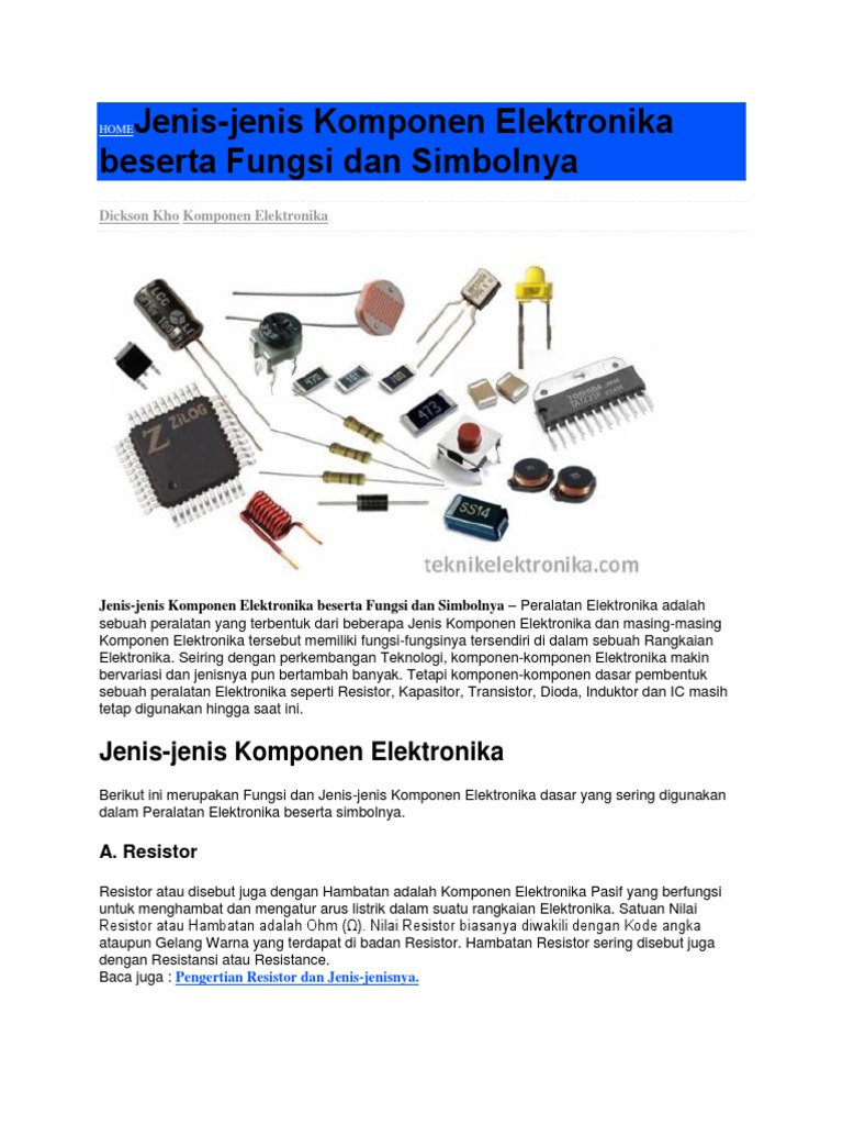 Komponen Elektronika | PDF