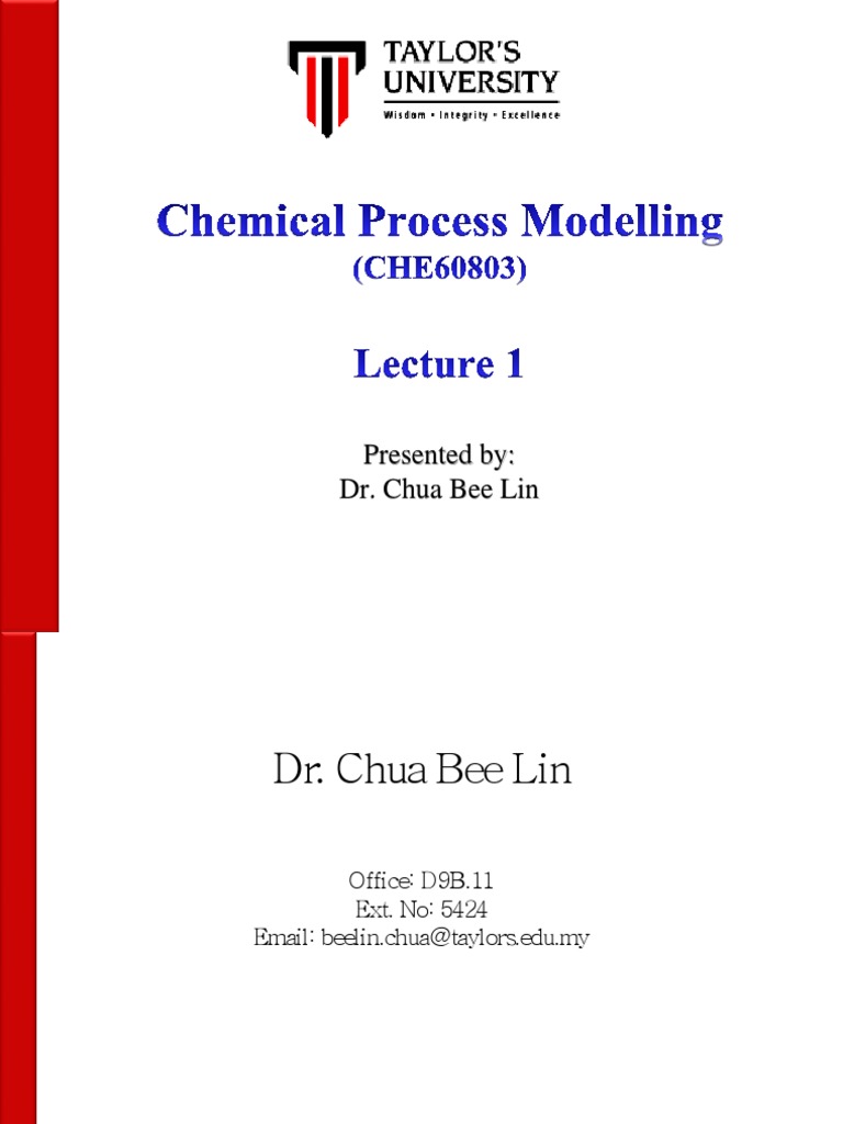 Presented By: Dr. Chua Bee Lin | PDF | Mathematical Model | Control Theory
