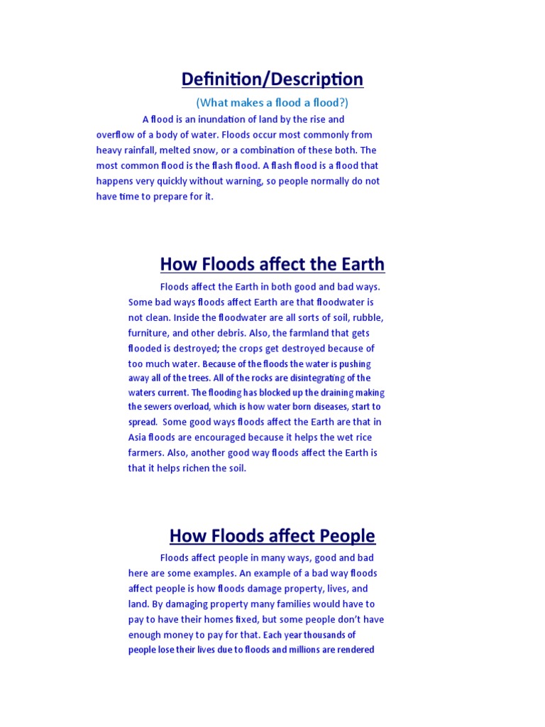 Understanding the Impacts of Flooding: Causes, Effects on the ...