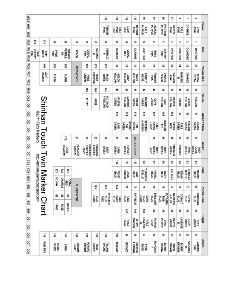 Touchfive Color Chart | PDF