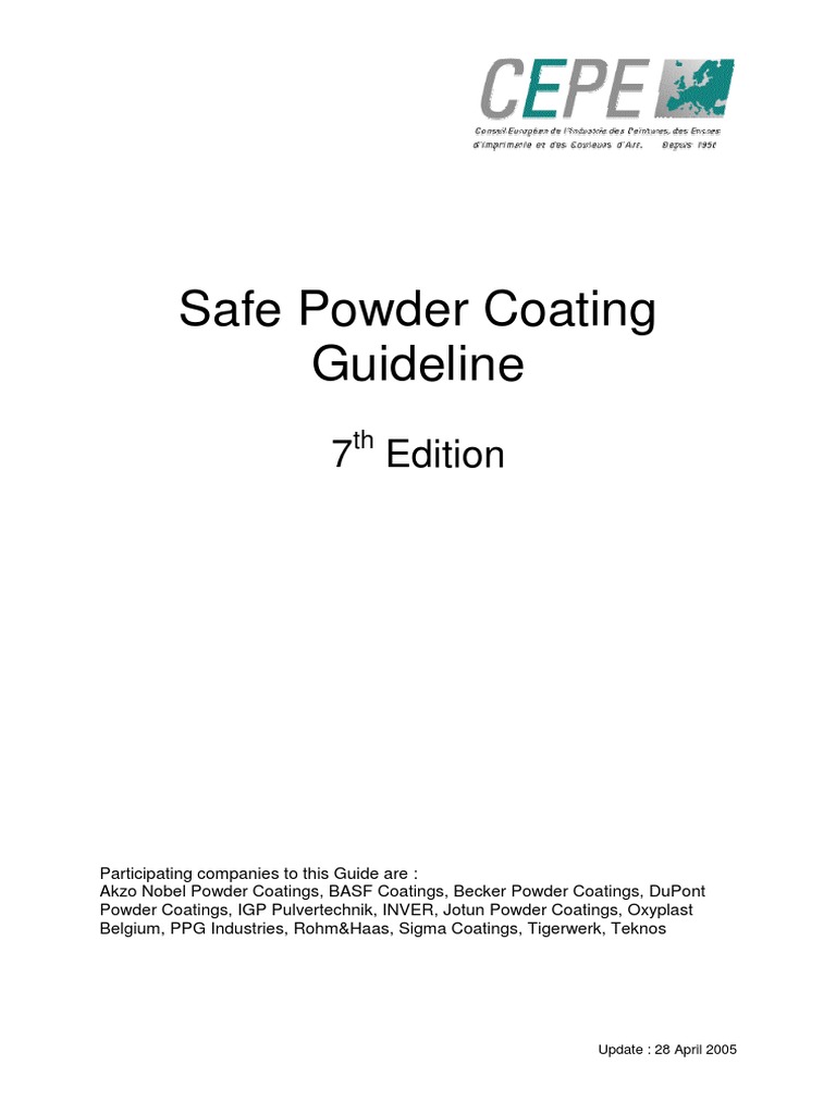 Safe Powder Coating Guideline: 7 Edition | PDF | Personal Protective ...