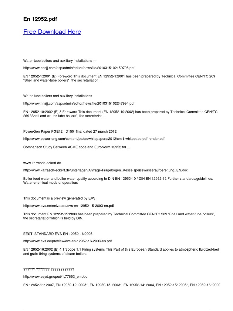 En 12952 | PDF | Boiler