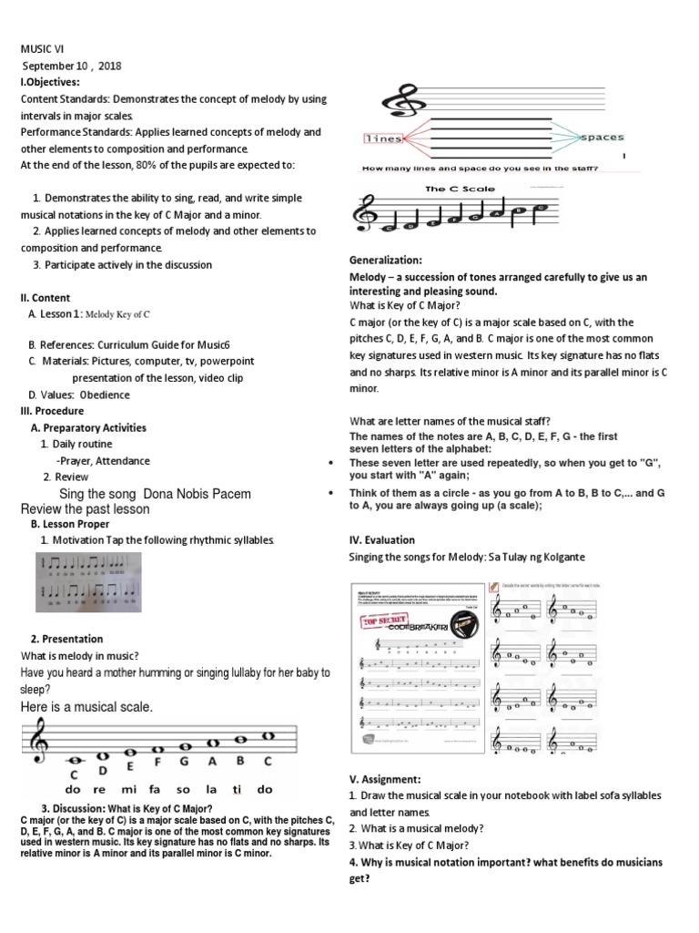 Music Lesson Texture | PDF | Scale (Music) | Musical Notation