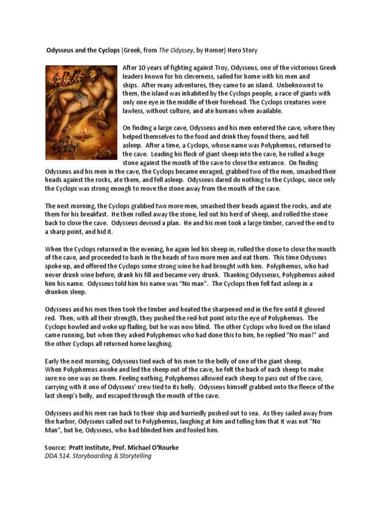 Odysseus and the Cyclops Escape | PDF | Odysseus | Odyssey