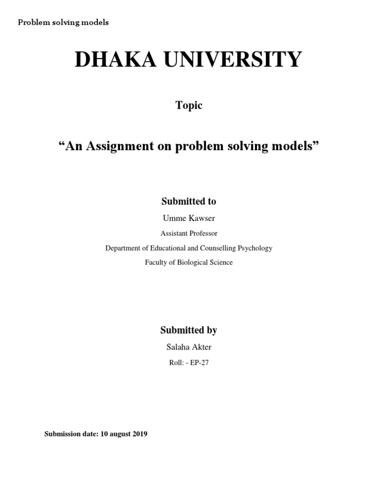 Problem Solving Models Overview | PDF | Swot Analysis | Anger