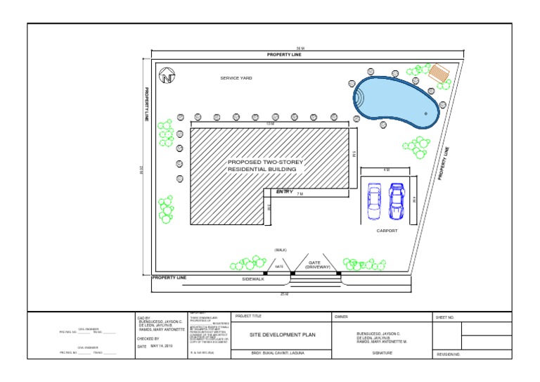 Proposed Two-Storey Residential Building: Property Line | PDF