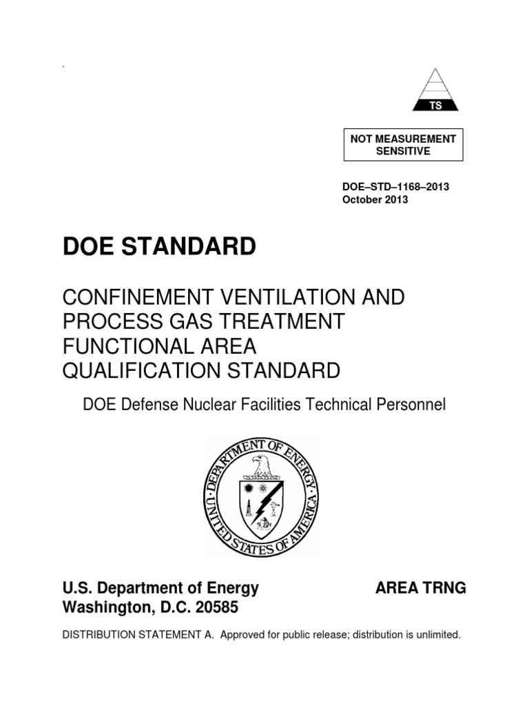 Doe Standard: Confinement Ventilation and Process Gas Treatment ...