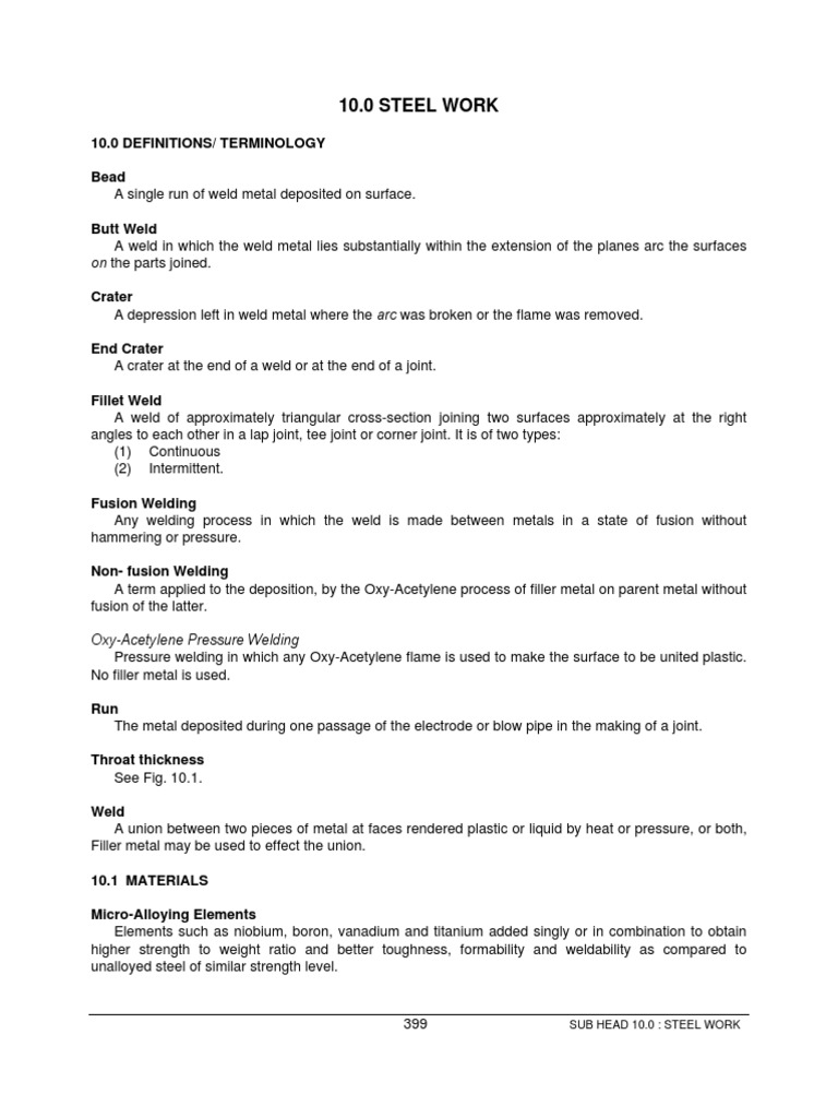Civil Work Specification Part 42 | PDF | Rolling (Metalworking) | Welding