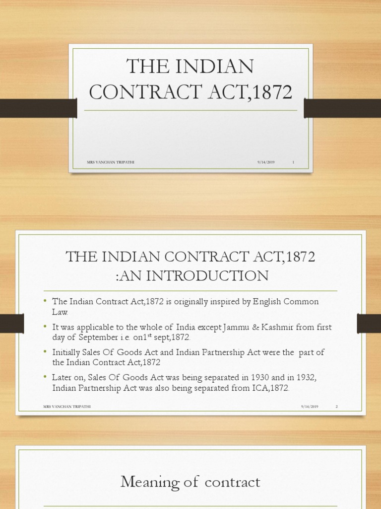 Introduction of Contract Act | PDF | Rupee | Civil Law (Legal System)