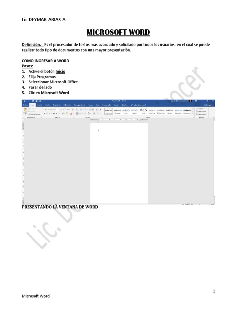 Libro de Word | PDF | Microsoft Word | Ventana (informática)