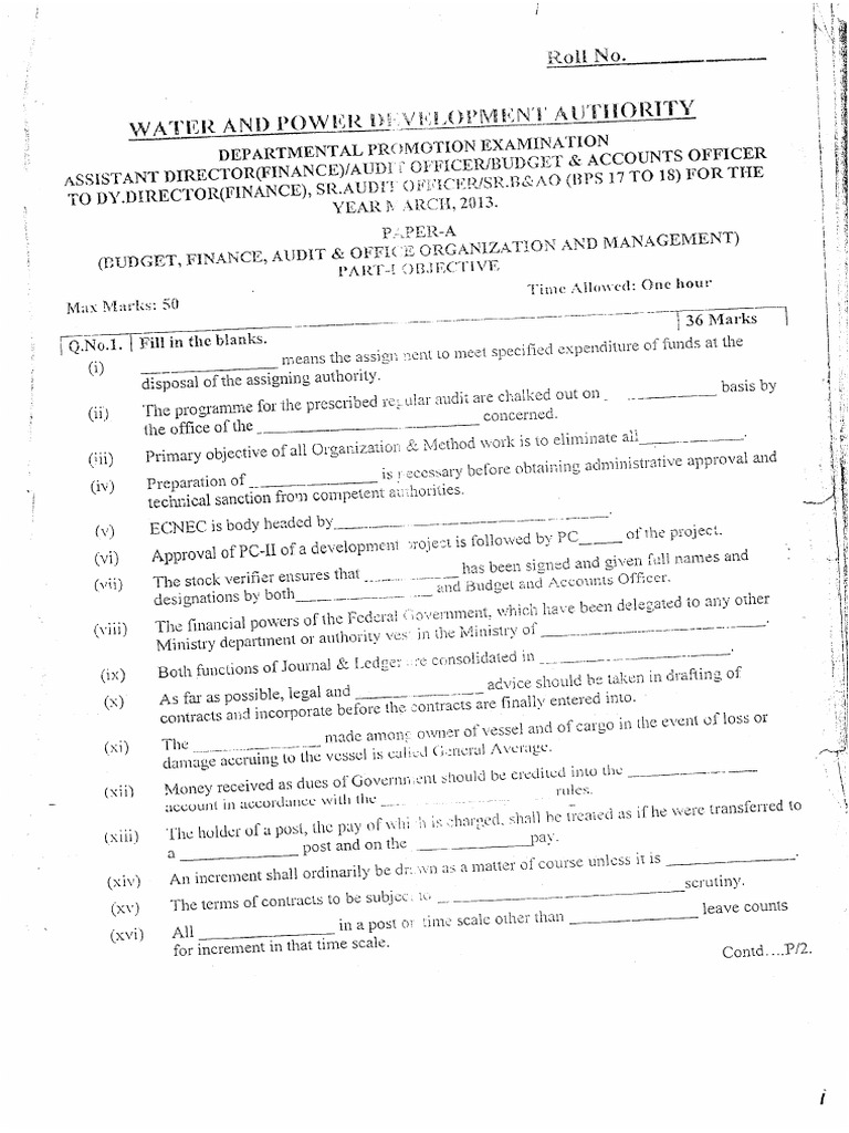 Past Papers WAPDA PDF | PDF