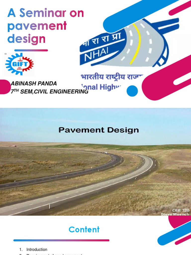 Pavement Design PPT | Road Surface | Road