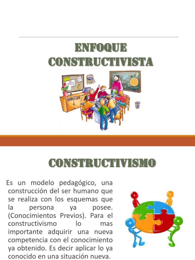 Enfoque Pedagógico Constructivista | PDF | Constructivismo (filosofía ...