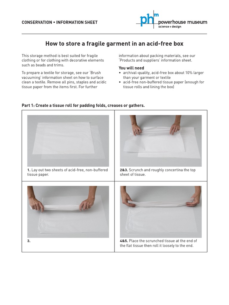 How To Store A Fragile Garment in An Acid-Free Box: Conservation ...