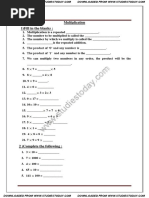 Multiplication Using Number Line Worksheets For Grade 2 | PDF