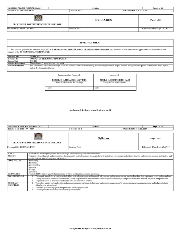 Draw 103 - Cadd | PDF | Curriculum | Vocational Education