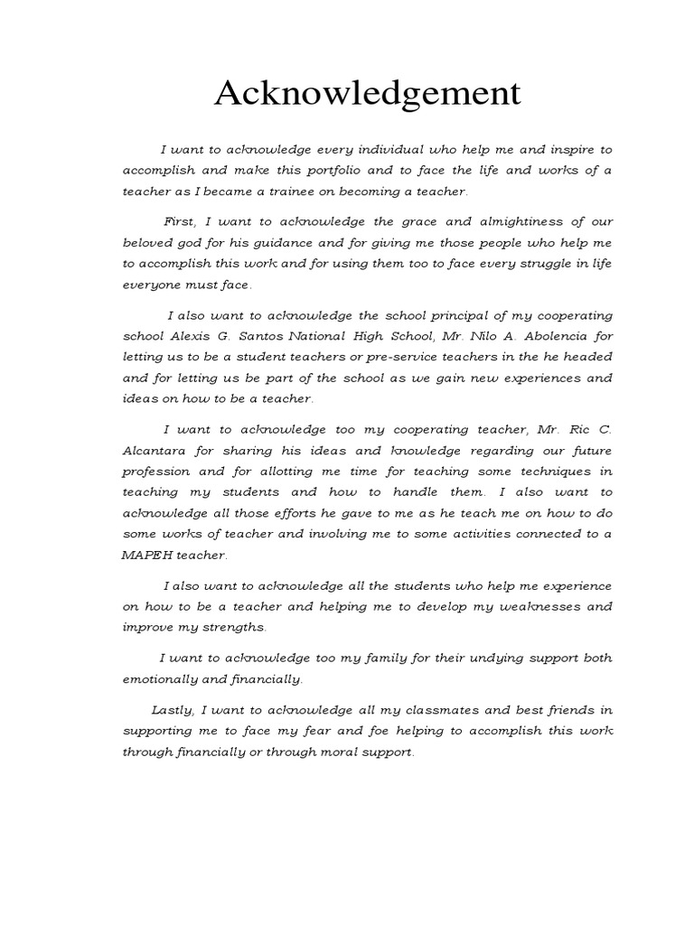 Acknowledgement & 5. Dedication | PDF