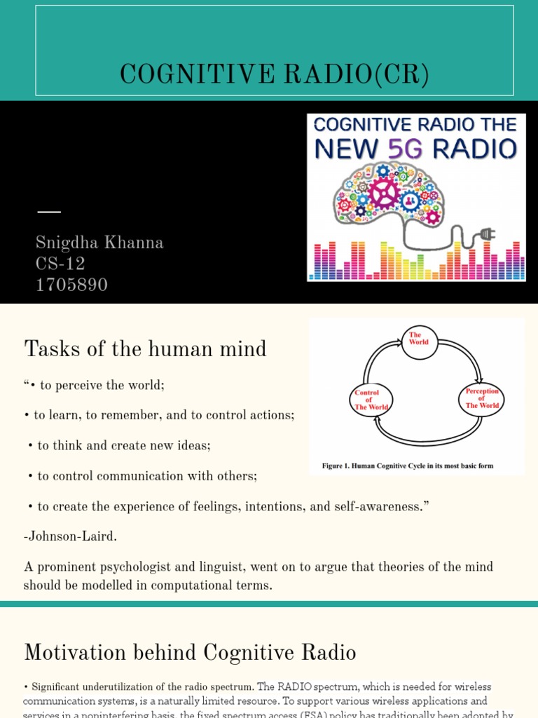 Cognitive Radio (CR) | PDF | Cognitive Radio | Radio Spectrum
