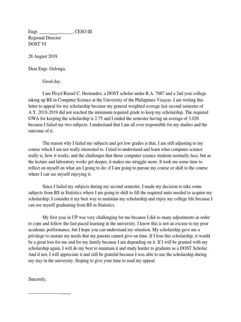 Dost Letter of Appeal | PDF