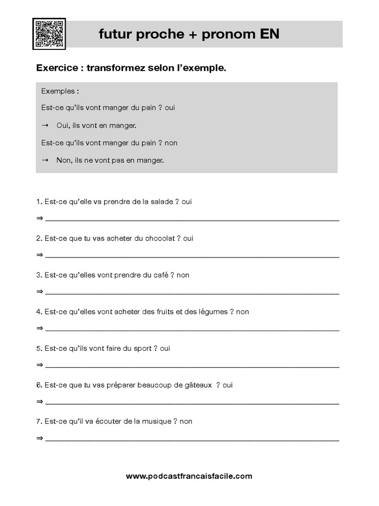 Futur Proche Pronom en PDF | PDF | Bien-être