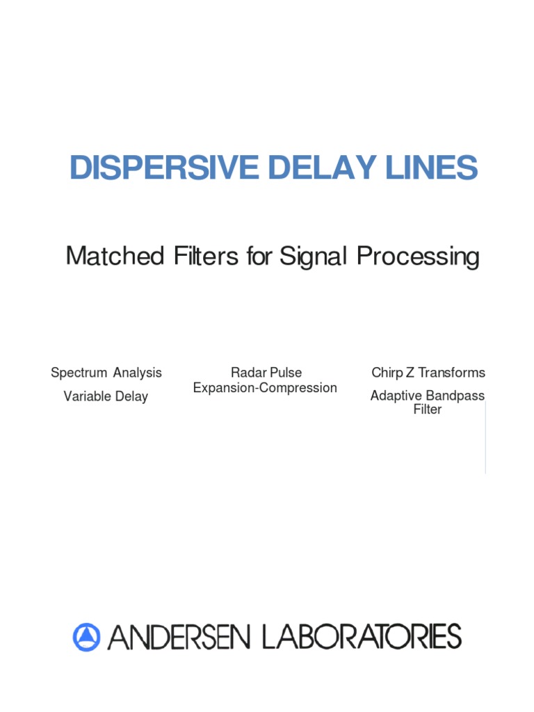 Dispersive Delay Lines: Matched Filters For Signal Processing | PDF ...
