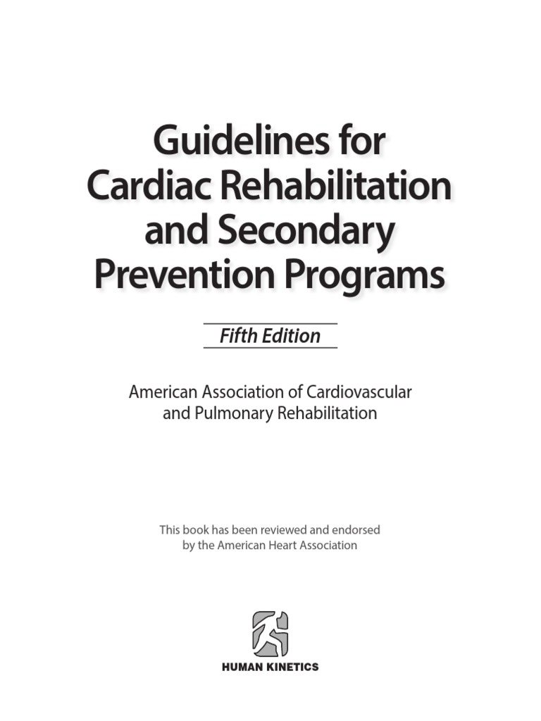 Guidelines For Cardiac Rehabilitation and Secondary Prevention Programs ...