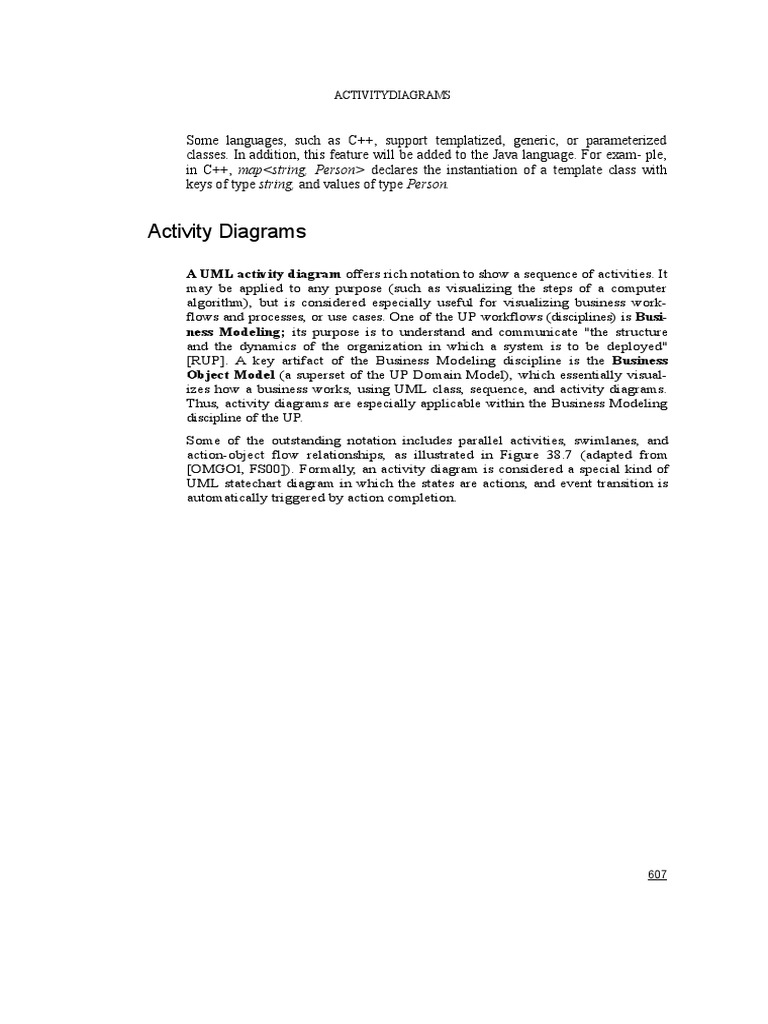 Activity Diagrams: A UML Activity Diagram Offers Rich Notation To Show ...