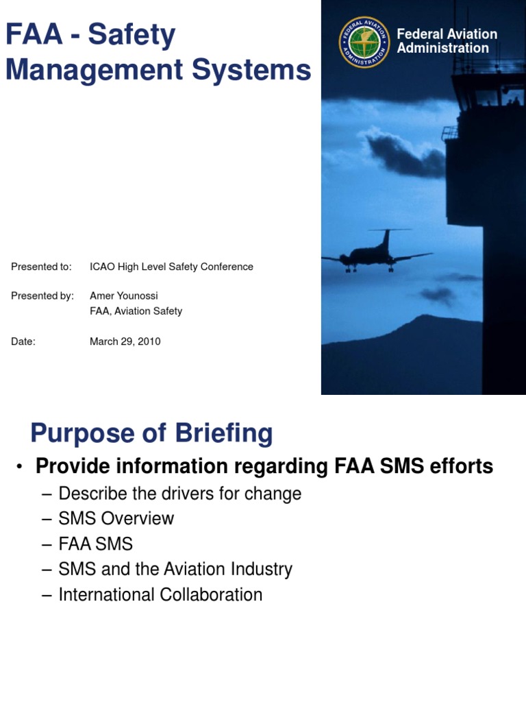 FAA SMS Briefing To ICAO HSCL 2010 v21 | PDF | Federal Aviation ...